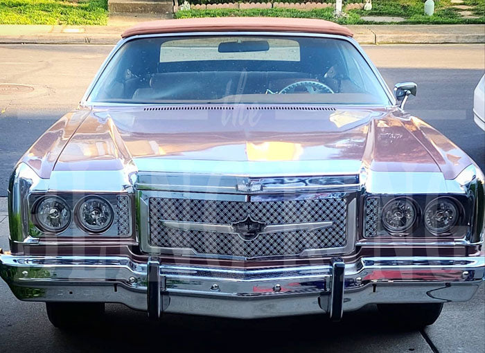 1974 Chevy Caprice Chrome Mesh Grill Triple Weave Grille 3rd Gen DONK ...
