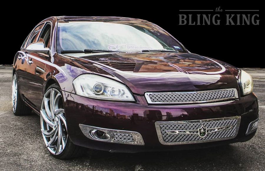 2006-2013 Chevy Impala Chrome Mesh Grill Triple Weave Grille Tiarra ...