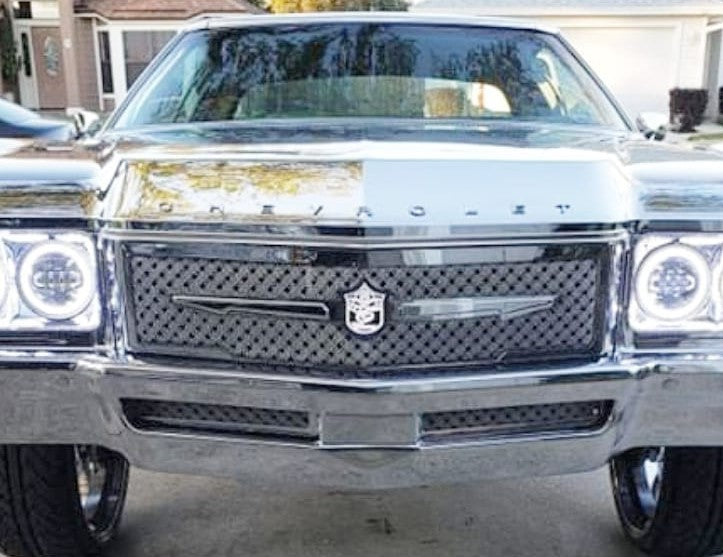 1971 Chevy Caprice Impala Chrome Grill Triple Weave Mesh Tiarra Grille ...