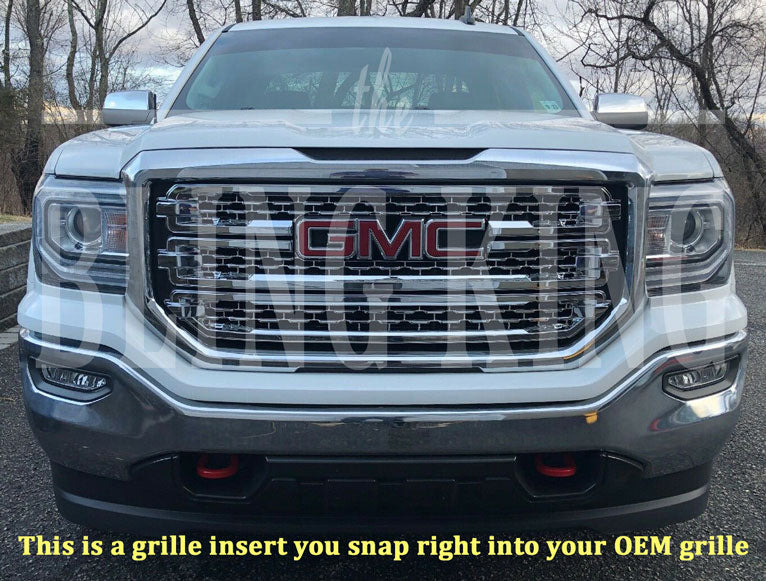 2016-2018 GMC Sierra Chrome Grille Insert Overlay Trim SLT ONLY – The ...