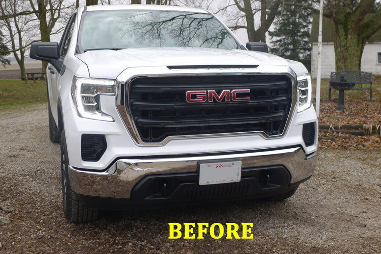2019-2021 GMC Sierra Chrome Mesh Grille Insert Overlay Trim (BASE/SLE ...